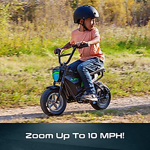 Kid Trax Kids KTX Mini Bike, 24 Volt, Youth 8-12 Years Old, Max Rider Weight 120 lbs, Black, (KT1598A)