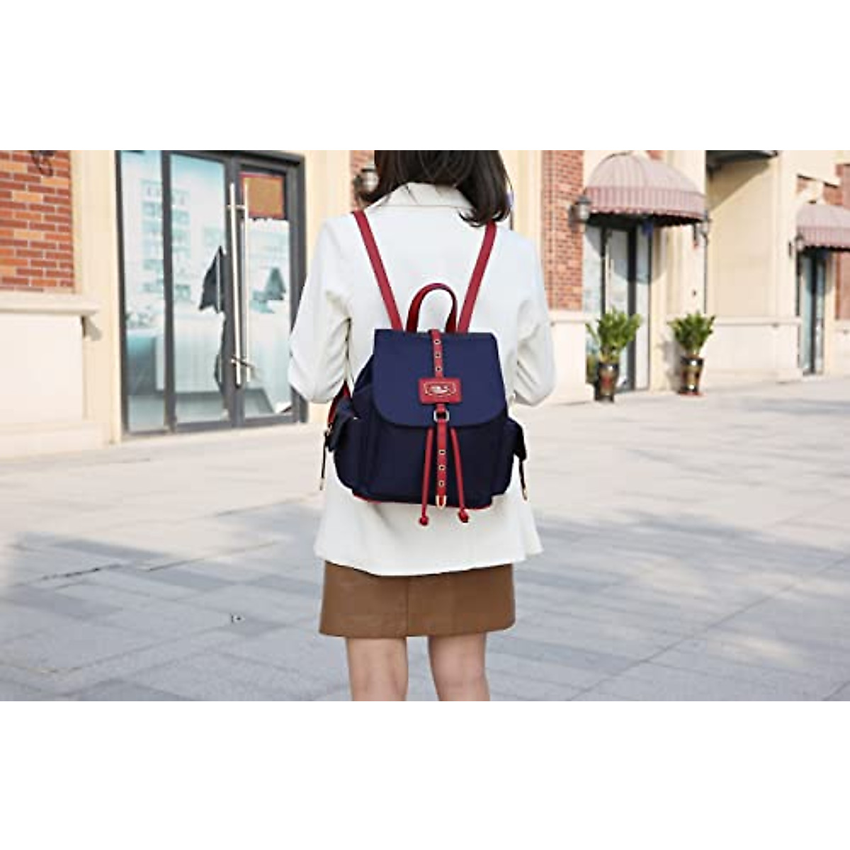 MKF Backpack Purse for Women & Girls – Nylon Top Handle Bag Lady Fashion Travel Pocketbook – Roomy Daypack Paula Charcoal Grey