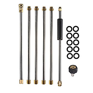 Tool Daily Pressure Washer Extension Wand, 90 Inch Power Washer Lance, 1/4 Inch Quick Connect, M22, 4000 PSI…