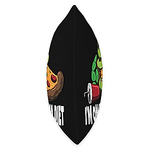 I'm On The Ninja Diet Turtle Fast Food Turtle Eats Pizza I'm On The Ninja Diet Throw Pillow, 16x16, Multicolor