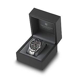 Victorinox Fieldforce Chrono Black Dial Stainless Steel Bracelet Watch 42mm - 241855