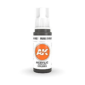 AK-Interactive Rubber Black (17ml) - Model Building Paints and Tools # 11027