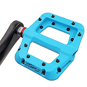 FOOKER MTB Pedals Mountain Bike Pedals 3 Bearing Non-Slip Lightweight Nylon Fiber Bicycle Platform Pedals for BMX MTB 9/16"