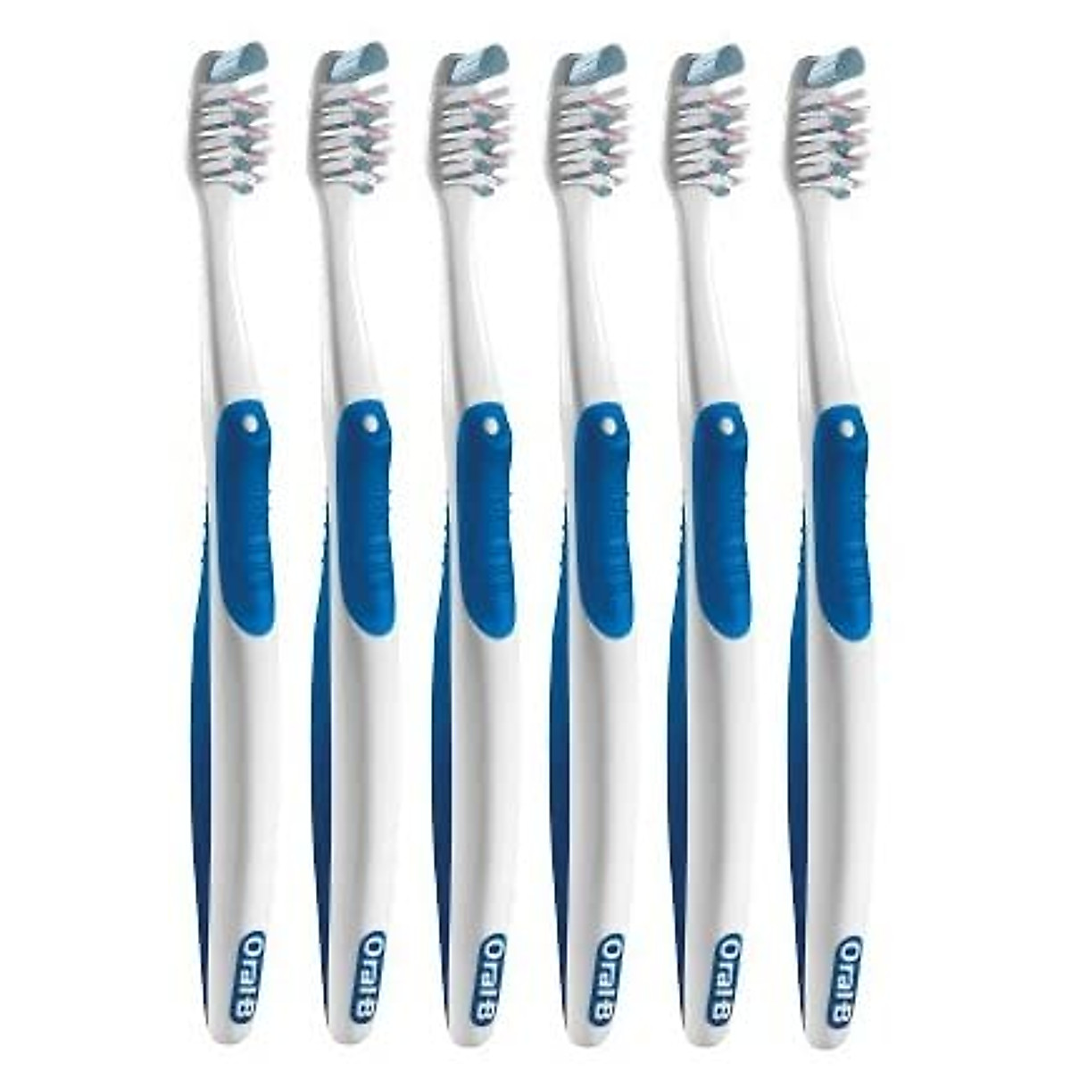 Oral-B Cross Action Gentle Clean Manual Toothbrush 35 Extra Soft (Colors Vary) - Pack of 6