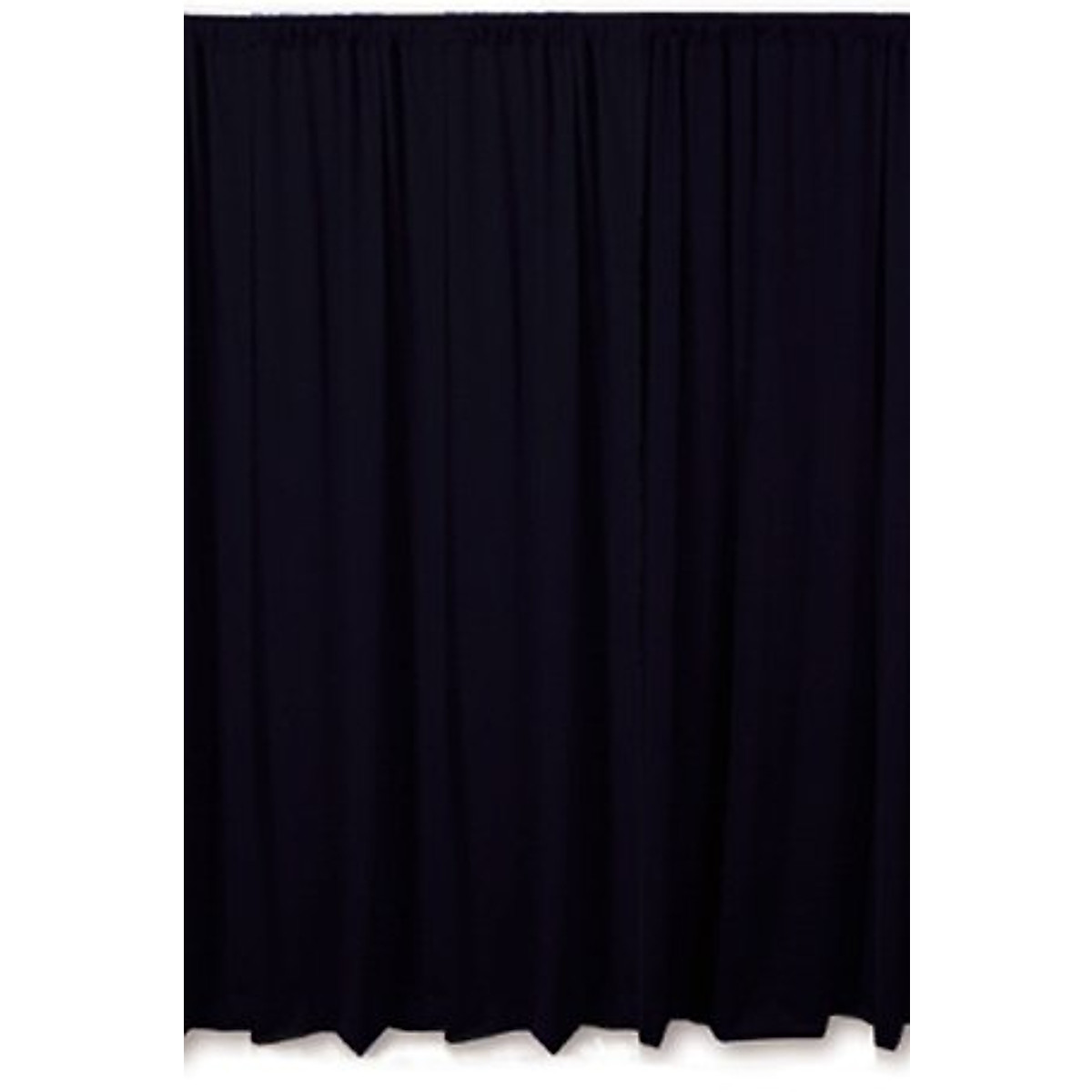 OnlineEEI, 8 Ft Premier Drape Panel for Use with Pipe and Drape System, 95 x 60, 4 Rod Pockets, Black Premier Drape Included