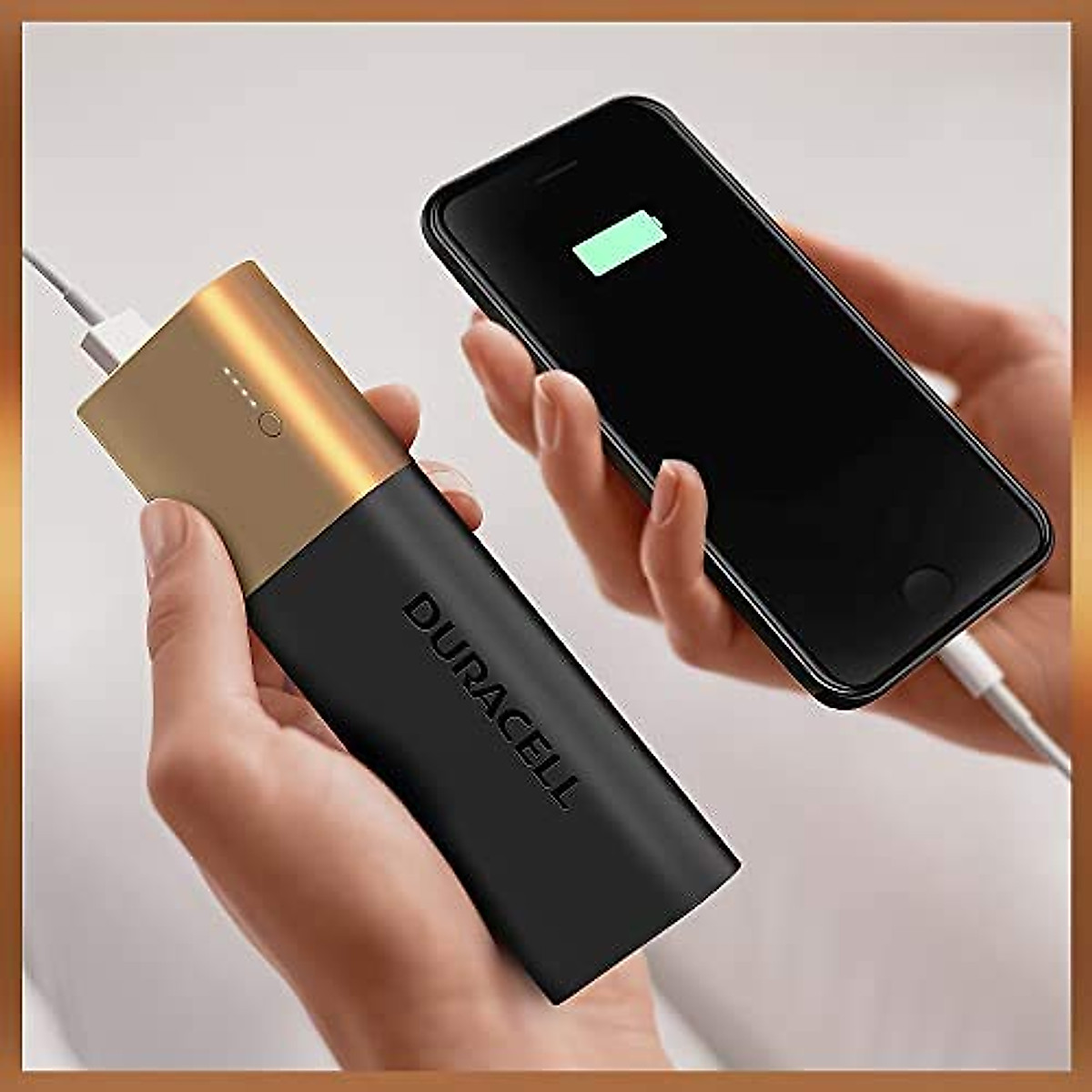Duracell Rechargeable Powerbank 3350 mAh | 1 Day Portable Charger | Compatible With iPhone, iPad, Samsung, Android, Nintendo Switch & more | TSA Carry-On Compliant