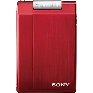 Sony Cybershot DSC-T100 8MP Digital Camera with 5x Optical Zoom and Super Steady Shot (Red)