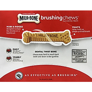 Milk-Bone Brushing Chews Daily Dental Treats - Small/Medium Value Pack, 22 Ounce - 28 Bones