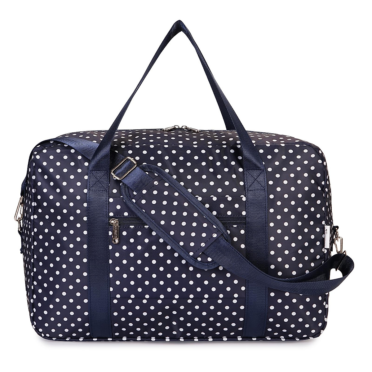 Small Carry On Bag For Spirit Airlines Personal Item Bag 18x14x8 Foldable Travel Duffel Bag Underseat Carry on Luggage for Women and Men 25L (Polka Dot)