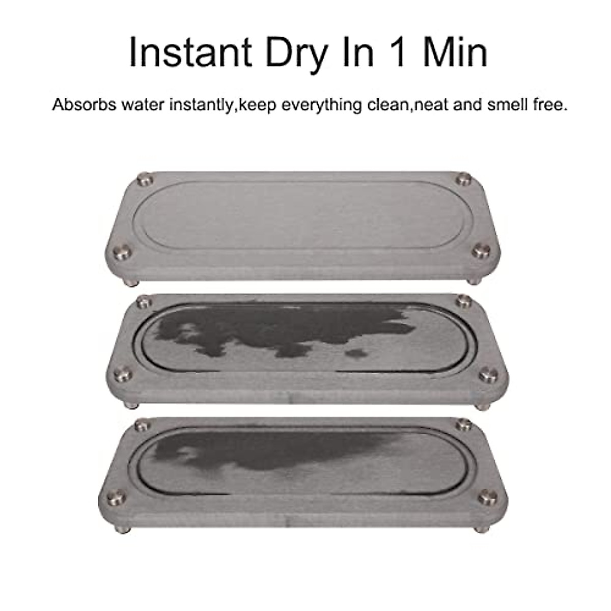 AfooBezos Soon Neat Kitchen Sink Caddy, Instant Dry Sink Organizer Sink Tray With Stainless Steel Feet Protection Sponge Soap Dispenser Holder For Bathroom Kitchen (light grey, 1 pack)
