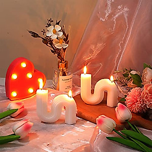 6 Pcs Twist Candle Cool Aesthetic Candle S Shape Candle Decorative Candle Minimalist Soy Wax Candle Lasting Relaxation Scented Candle Handmade for Wedding Christmas Birthday Gift Spa Yoga Room Decor