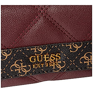 GUESS womens Katey Multi Clutch Wallet, Burgundy Multi, One size US