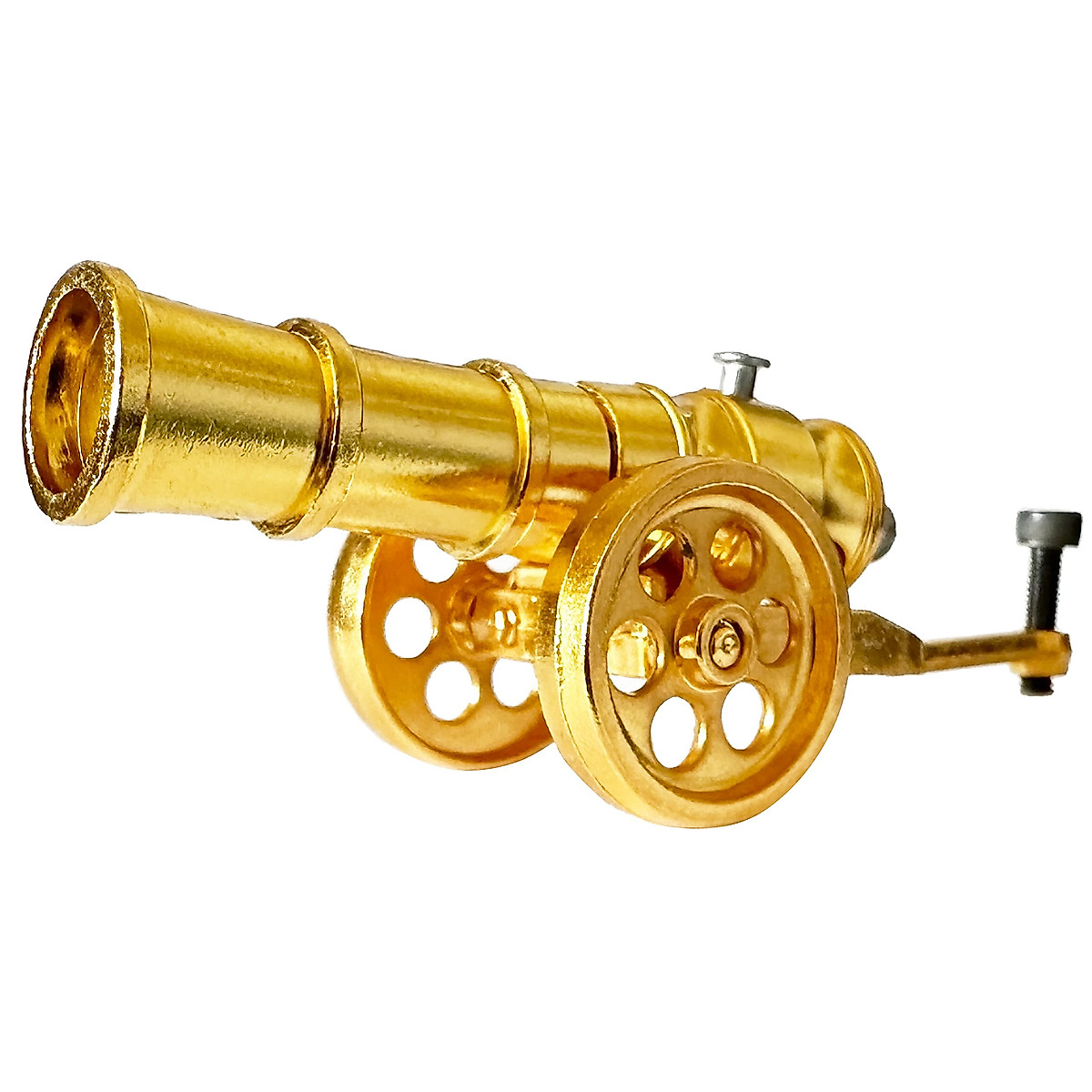 Mini Golden Cannon Model Metal Replica Collection Desktop Decoration Ornaments