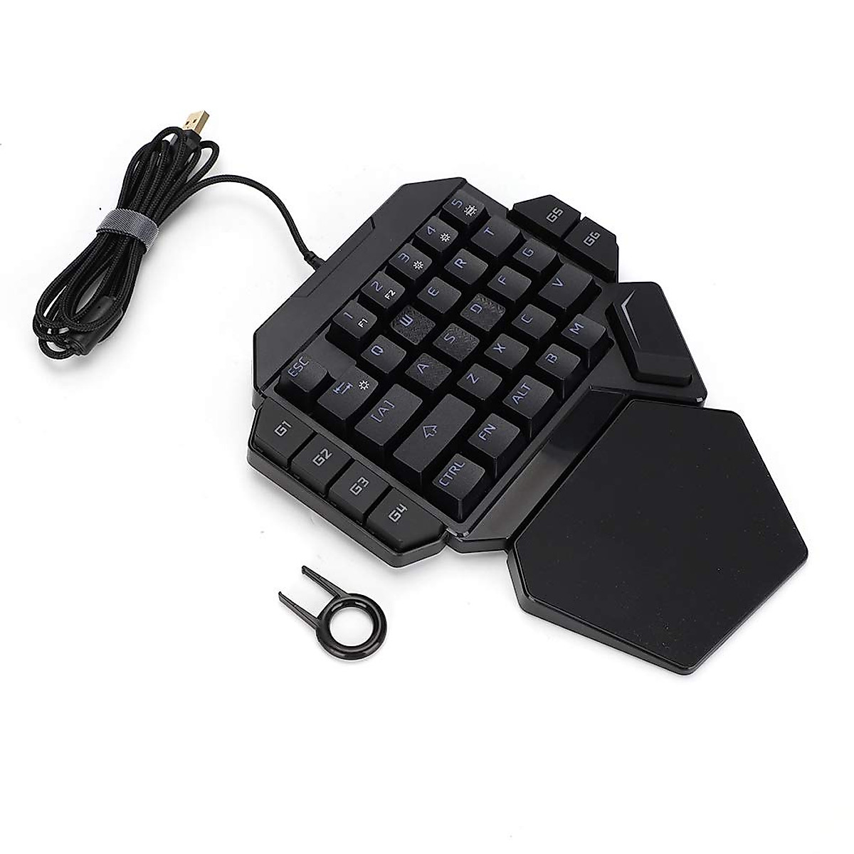 fasient Keyboard, Black Driver-Free One-Handed 35 Keys with Macro Definition Function Portable Gaming Keyboard, for Win 2000/Win XP/Win ME/Vista/Win7/Win8/WIN10