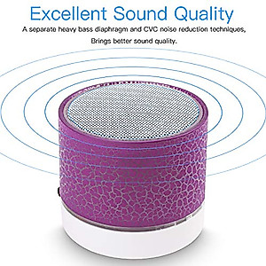 Portable Wireless Mini Bluetooth Speaker,AICase Super Bass Stereo Rechargeable Speaker with LED Lights