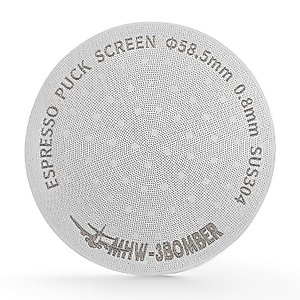MHW-3BOMBER 58.5mm Espresso Puck Screen with Round Hole Espresso Filter 0.8mm Thickness Stainless Steel Coffee Reusable Filter for Bottomless Portafilter Filter Basket FG5590
