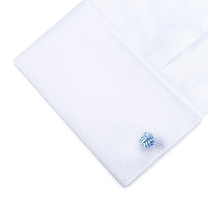 HONEY BEAR Silk Knot Cufflinks Fabric for Mens Shirt for Business Wedding Gift