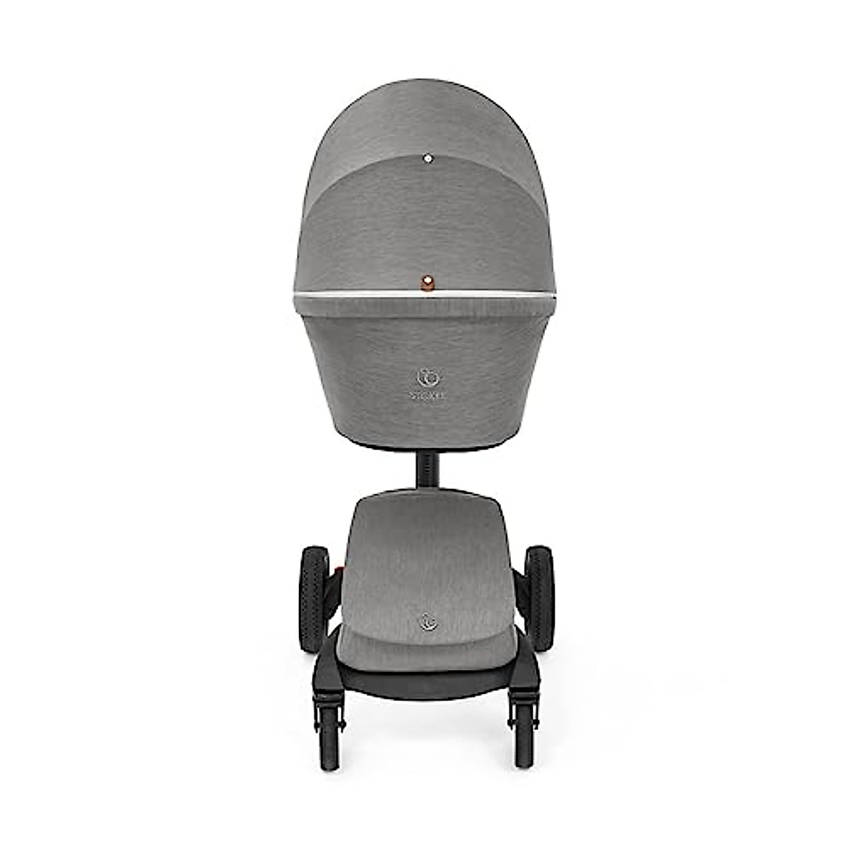 Stokke Xplory X Carry Cot, Modern Grey - Detachable Cot for Xplory X Stroller - Soft Interior Lining & Breathable Mattress - with Removable Wind Cover & Two Easy-Access Pockets