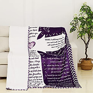 Christian Gifts for Women and Men Bible Verse Throw Blanket Super Soft Fleece Blanket Religious Gifts Inspirational and Spiritual Scriptures Blankets
