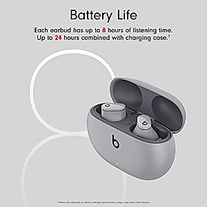 Beats Studio Buds - True Wireless Noise Cancelling Earbuds - Compatible with Apple & Android, Built-in Microphone, IPX4 Rating, Sweat Resistant Earphones, Class 1 Bluetooth Headphones - Moon Gray