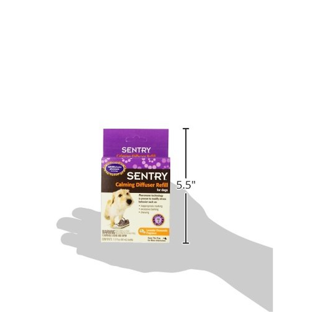 SERGEANT'S 484246 Sentry Calming Diffuser for Refill for Dogs, 1.5-Ounce Lavender chamomile fragrance.