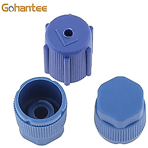 gohantee 17Pcs Air Conditioning Valve Core Kit Schrader Valve Cores Accessories A/C R12 R134a Refrigeration Valve Stem Core Rmover Tool HVAC System Seal Caps Kit