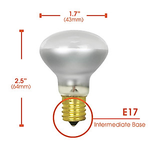 Xtricity 40W R14 Reflector Light Bulb, E17 Intermediate Base, 280 Lumens, Dimmable, 120V, (4 Pack)