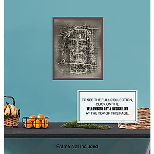 Jesus Wall Decor - Jesus Christ - Shroud of Turin Photo Picture Wall Art Print- Catholic Gifts, Religious Christian Wall Decor for Pastor, Priest, Ordained Minister - 8x10 Poster