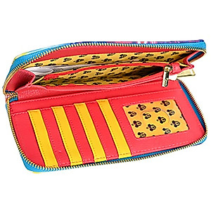 Loungefly Disney Mickey Minnie Mouse Tie Dye Faux Leather Wallet Zip Around Clutch