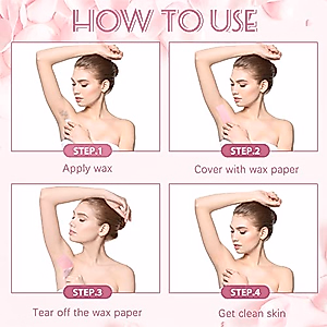 400 Pieces Non Woven Wax Paper Strips Facial and Body Hair Removal Waxing Strips Epilating 10 x 3.8 cm Wax Strip Paper (Pink)