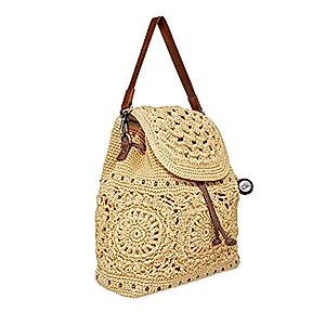 the sak womens Hand-crochet Sayulita Hand Crochet Backpack, Marzipan Medallion, One Size US