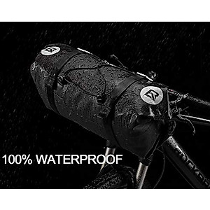 ROCKBROS Bikepacking Bike Handlebar Bag 7L-14L Waterproof Large Dry Pack Bicycle Front Bag Roll for MTB Mountain Road Drop-bar Bikes Bar