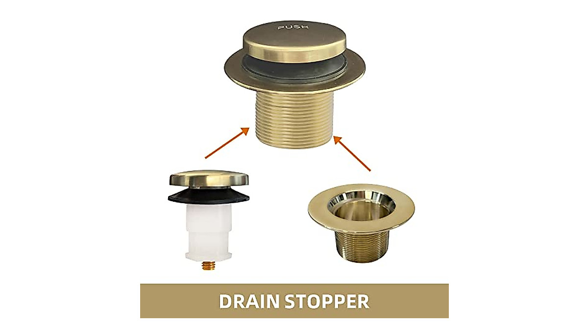 GETPRO Gold Tub Drain Kit - Durable & Universal Solution