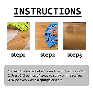 Coweroay Beeswax Spray Furniture Polish and Cleansing, Natural Beeswax Spray for Wood Furniture Floors - Original Beeswax Spray Cleansing for Living Rooms and Kitchens