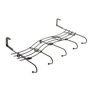 Over The Door Hooks Music Note Metal Hook Coat Hat Bag Wall Hook Hanger Organizer Holder - Black