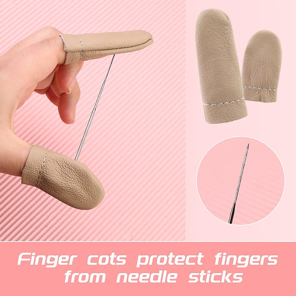 IMZAY Needle Felting Tools, Needle Felting Supplies, Needle Felting Kit with 3 Size 30Pcs Needles Felting Needles,Wooden Handle, Finger Cots, Perfect for DIY Felting Wool Projects