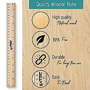 Rulers 36 Pack - Rulers 12 Inch, Rulers for Kids Great for School, Classroom - Wooden Ruler for Home and Office