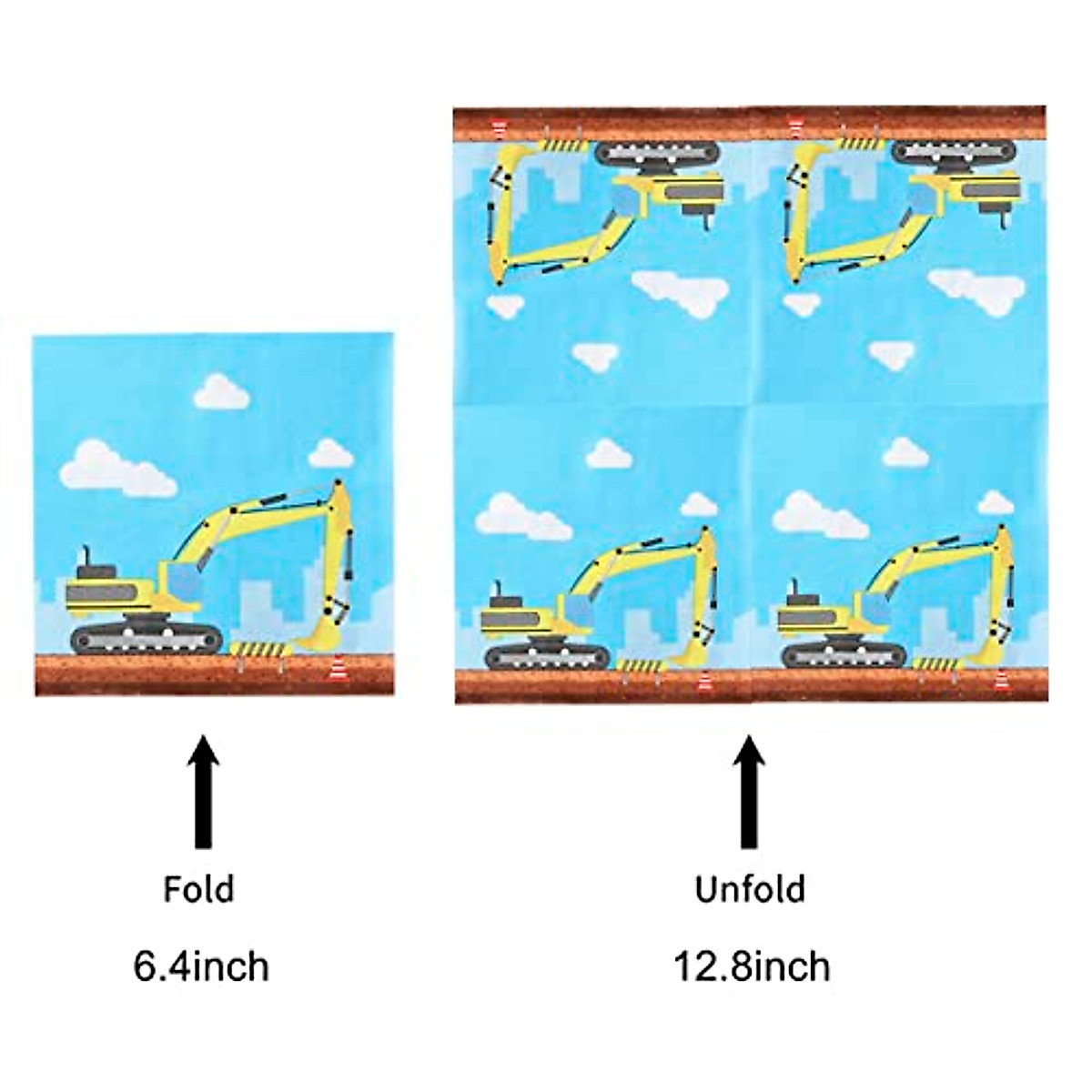 Construction Birthday Party Supplies Set For Boys - 24 Guests – Dump Truck And Tractor Party Decorations, Paper Plates Cups Napkins Straws Balloons Cutlery Toppers Banners Tablecloth