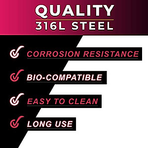 bodyjewellery 8pcs 16g Horseshoe Ring Circular Barbell Cartilage Hoop Septum Nose Lip Eyebrow Spider Bite Tragus Black Spike Ear - 12mm