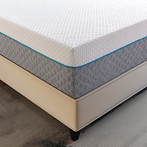 14 Inch King Memory Foam Mattress, Fiberglass Free Mattress Bed in a Box, Gel Mattress Medium Firm Mattress, CertiPUR-US Certified, 76”x80”x14”, White