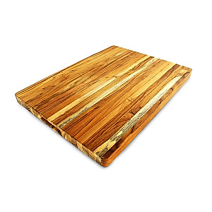 Terra Teak Extra Large Cutting Board 24 x 18 Inch - Thick Brazilian Teak Wood