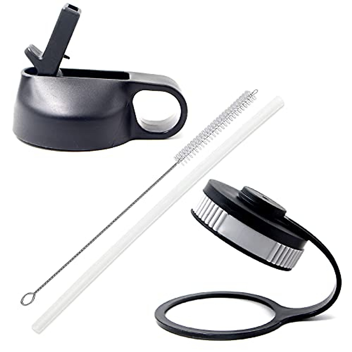 22 oz Basketball Water Bottle, Metal Thermo Bottle with 2 Lids 18/8 Stainless Steel Tumbler Double Wall Vacuum Insulated Flask for Gym, Travel, Sports (22oz, Basketball)