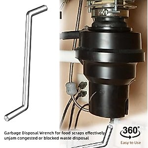 woiron Garbage Disposer Unjamming Wrench with 2 PCS Garbage Disposal Allen Wrench Tool,Garbage Disposal Wrench Tool,for Remove Clogging Above The Sink