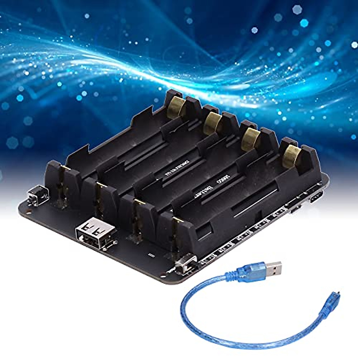 18650 Battery Holder Case , Electrical Testers Battery Testers 4-Channel Micro USB Interface Household Battery Holders 0.5A 5-8V Power Supply Expansion Module for Raspberry Pi