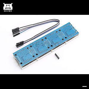 DEVMO MAX7219 Dot led Matrix MCU Control LED Display Module Compatible with Ar-duino Raspberry Pi Microcontroller with 5Pin Line