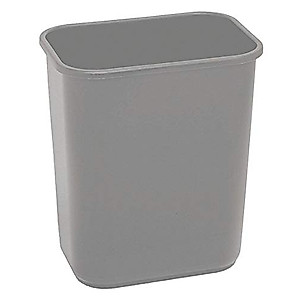 7 gal. Rectangular Gray Trash Can
