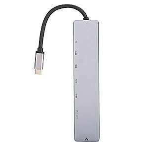 USB C Hub, 8-in-1 USB C Adapter with 4K, USB-C to Type-C USB 3.0 Hub RJ45 Ethernet Mini SDTF OTG Adapter