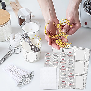 JuneHeart 15 Pack 6 OZ Candle Jars for Making Candles, Empty Glass Candle Jars with Bamboo Lids and 50 Candle Wicks Kit for Making Candles-Dishwasher Safe (Clear Jars, 15 Pack 8OZ)