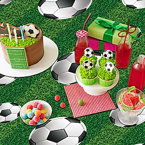 4 Pack Soccer Party Tablecloth Soccer Table Cloth Soccer Rectangular Plastic Table Cover Sports Theme Party Table Covers Soccer Birthday Decorations Soccer Theme Birthday Party Supplies 86 x 51 Inch