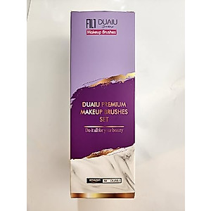 DUAIU Makeup Brushes Set Make Up Brushes Professional 15Pcs Marble Makeup Brush Set for Foundation Powder Concealers and Eyeshadow with Exquisite Marble Bucket Gift Box…